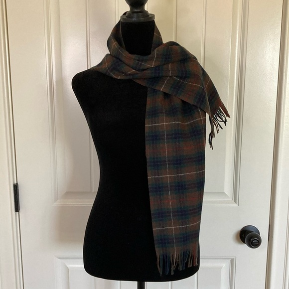 Pendleton | Accessories | Pendleton Wool Fraser Hunting Tartan Plaid Scarf Brown Green 52x2 ...